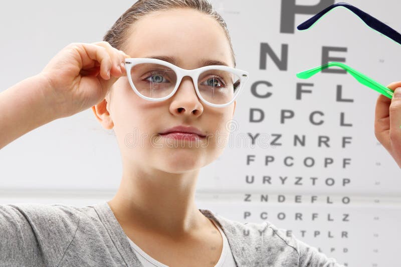 Ophthalmologist, a Child on the Study Eye. Stock Image - Image of ...