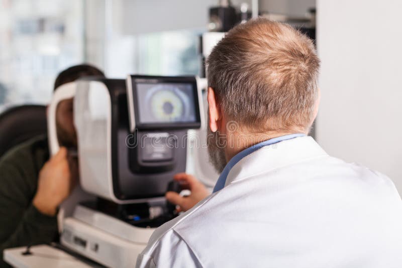 Optometric exam stock image. Image of clinic, lens, correction - 127368481