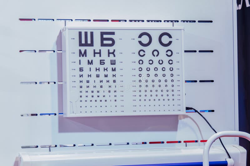 Ophthalmologist S Chart for Vision Testing Stock Image - Image of ...