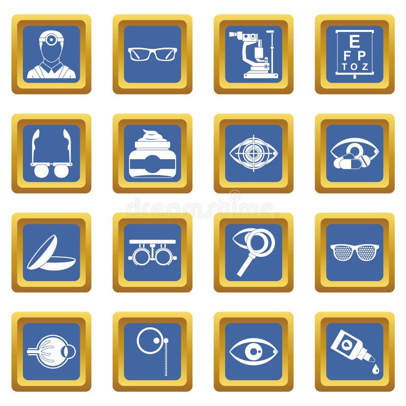 Ophthalmologist Tools Icons Set Blue Stock Illustrations – 4 ...