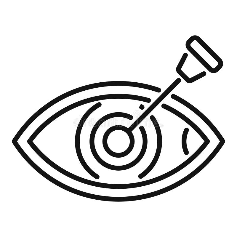 Ophthalmology Laser Surgery Correcting Vision Defect Icon Stock Vector ...