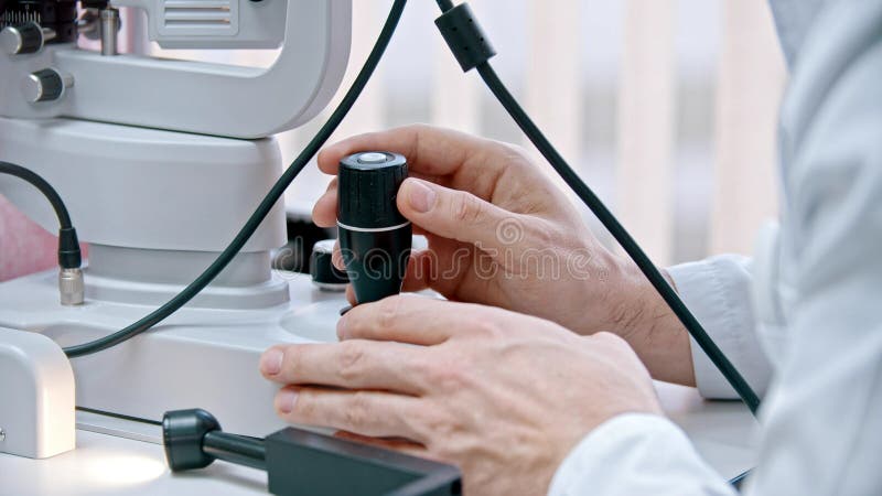 Ophthalmology Treatment - a Young Woman Checking Her Visual Acuity with ...
