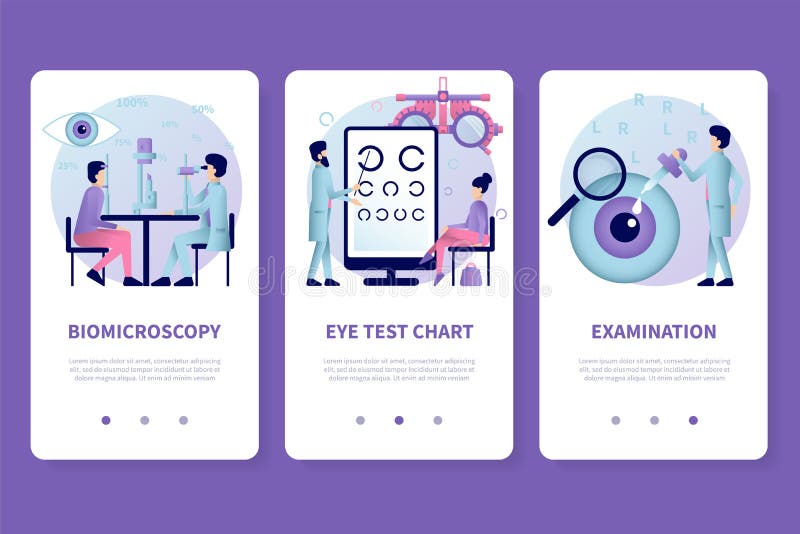 Ophthalmology Vertical App Banners Stock Vector - Illustration of ...