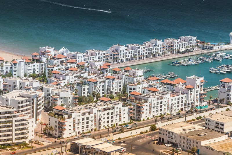 Opinião Da Cidade De Agadir, Marrocos Imagem de Stock - Imagem de ...