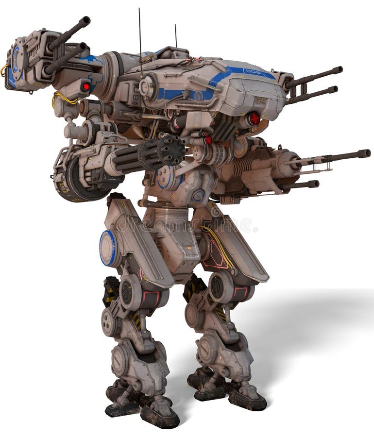 Opinião Lateral De Mechtron Ilustração Stock - Ilustração de eletrônico ...