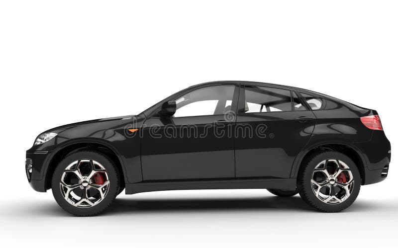 Preto Do Carro - Vista Lateral Foto de Stock - Imagem de automotriz ...