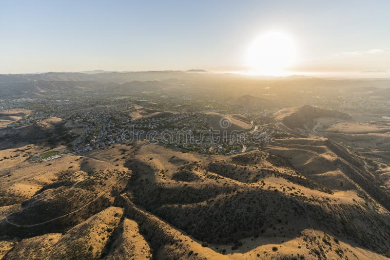 Opinión Aérea Simi Valley California Imagen de archivo - Imagen de ...
