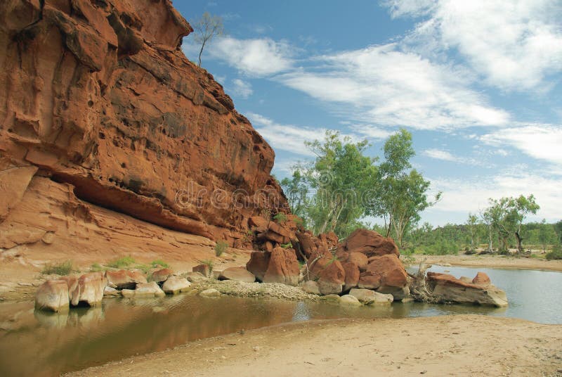 Opinión Australiana Del Río Foto de archivo - Imagen de grava, curso ...