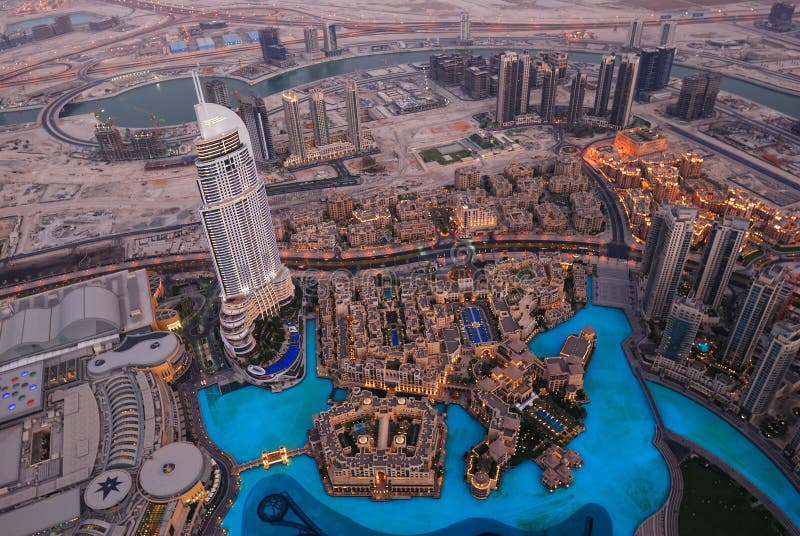 Opinión Bird's-eye De Dubai Fotografía editorial - Imagen de dubai ...