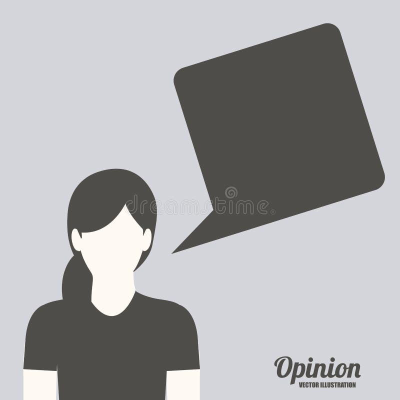 Opinio desing illustration stock illustration. Illustration of bubble ...