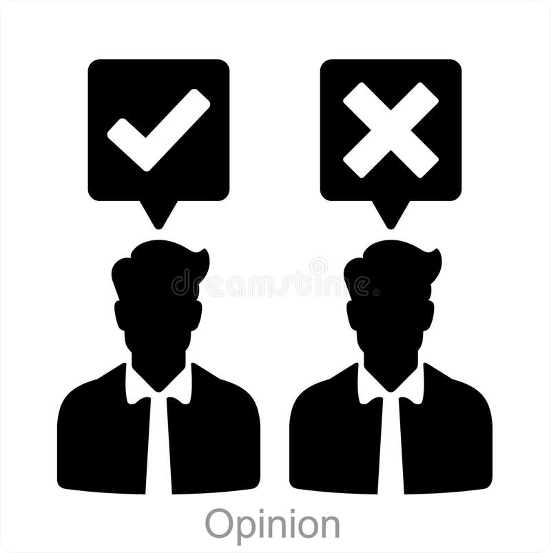 Opinion and Conclusion Icon Concept Stock Illustration - Illustration ...
