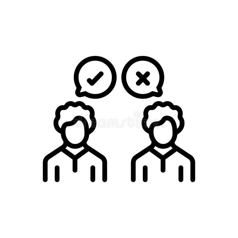 Black Line Icon for Opinion, View and Cosult Stock Vector ...