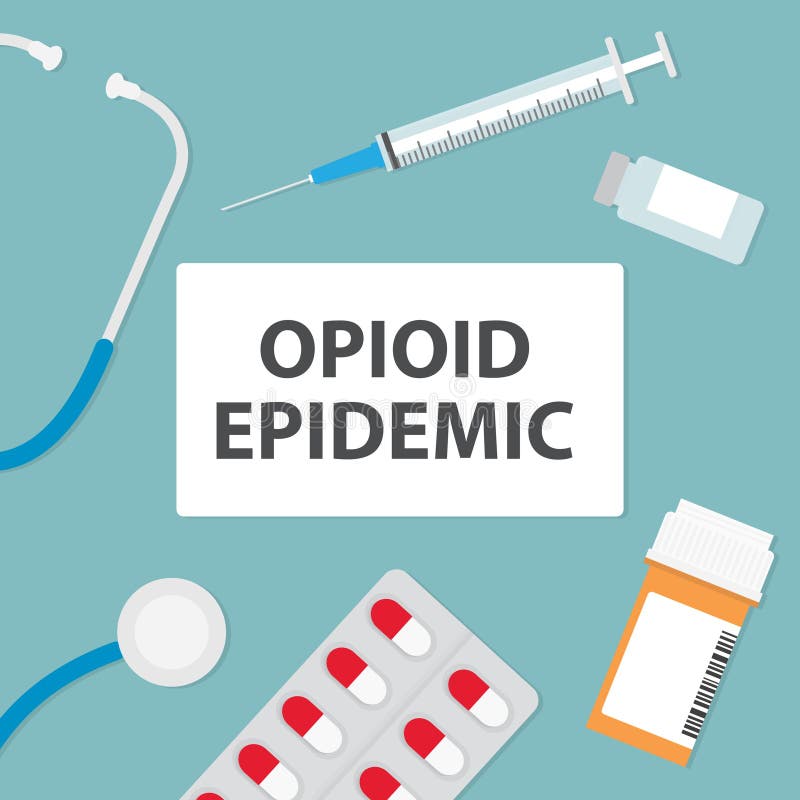 Opioid epidemic concept stock vector. Illustration of anaesthesia ...