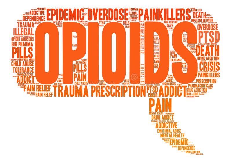 Opioids Word Cloud stock illustration. Illustration of health - 99074442