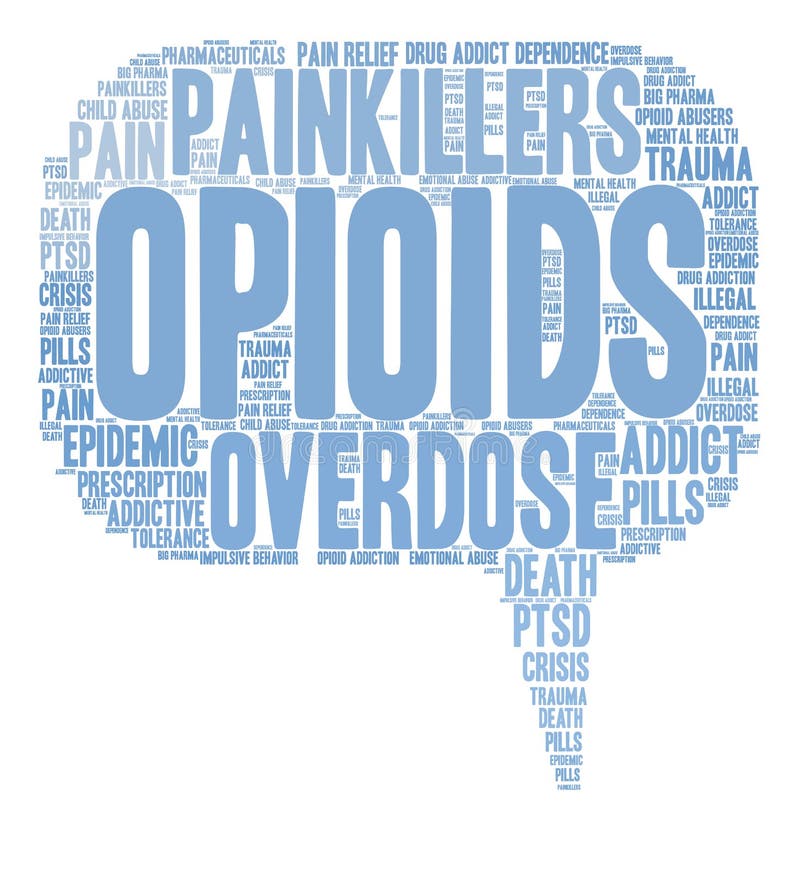 Opioids Word Cloud stock illustration. Illustration of addict - 98387763