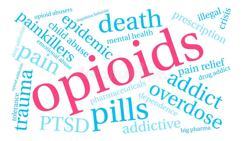 Opioids Word Cloud stock illustration. Illustration of crisis - 98194585