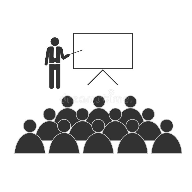 Opleiding Met De Illustratie Van Het Mensenpictogram Op Wit Vector ...