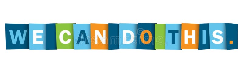 We CAN DO this Colorful Typography Banner Stock Vector - Illustration ...
