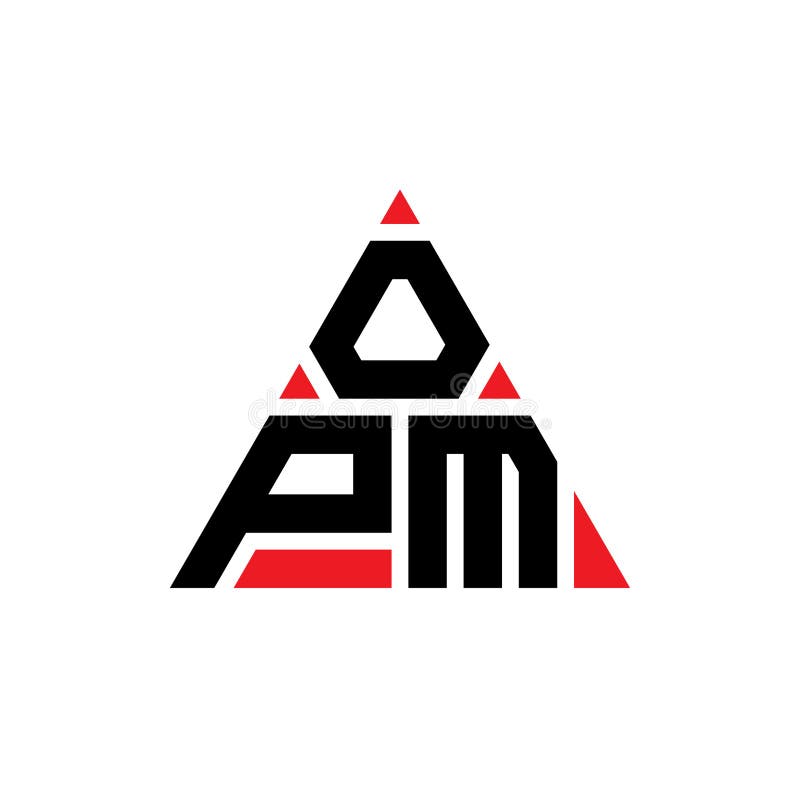 OPM Triangle Letter Logo Design with Triangle Shape. OPM Triangle Logo ...