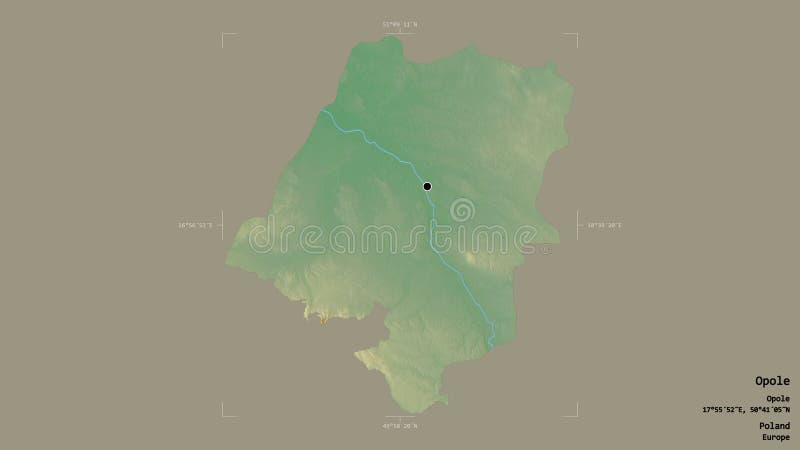 Opole - Poland. Bounding Box. Relief Stock Illustration - Illustration ...