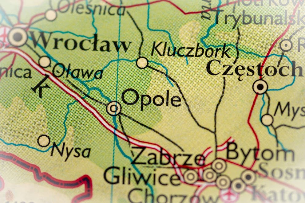 Opole, Poland Highlighted on a World Map Stock Photo - Image of country ...
