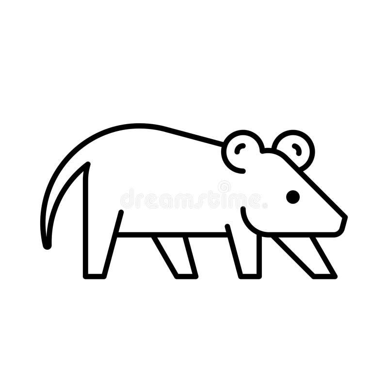 Opossum Logo stock vector. Illustration of white, mammal - 388320841
