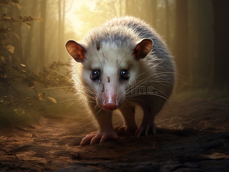 Ai Generated Illustration Wildlife Concept of Opossum Stock ...