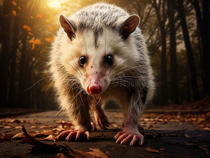Ai Generated Illustration Wildlife Concept of Opossum Stock ...