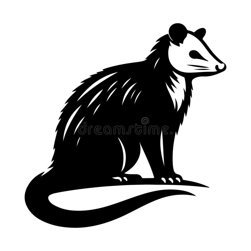 A Opossum Silhouette Vector File Stock Vector - Illustration of outline ...