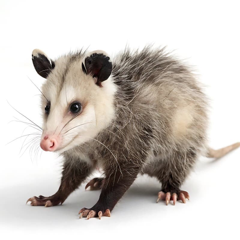 Opossums Face, Highlighting Its Curious Expression and Sharp Claws ...