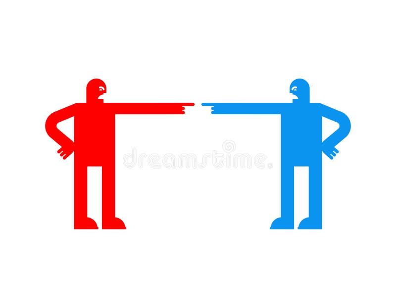 Opponents Shout and Swear. Two People Quarrel Stock Vector ...