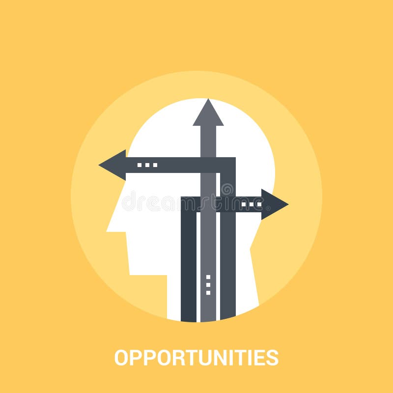 Opportunities Flat Icon Design Concept Stock Vector - Illustration of ...