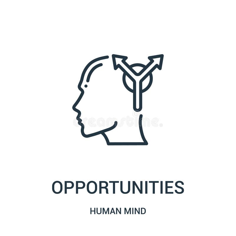 Opportunities Icon Vector from Human Mind Collection. Thin Line ...