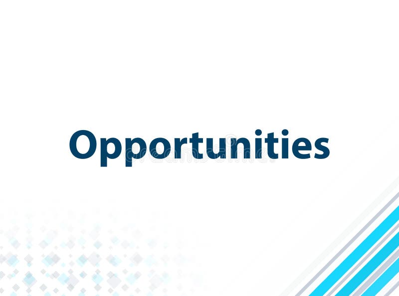 Opportunities Modern Flat Design Blue Abstract Background Stock ...