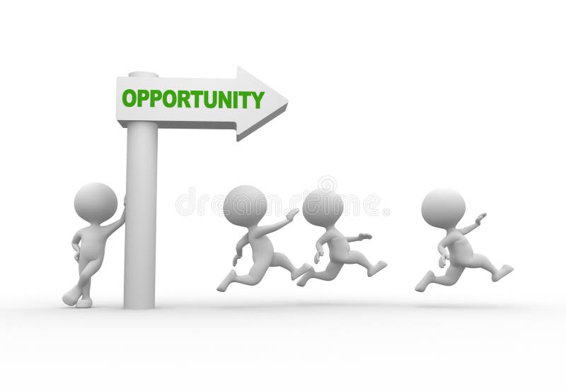 Arrow and word opportunity stock illustration. Illustration of isolated ...