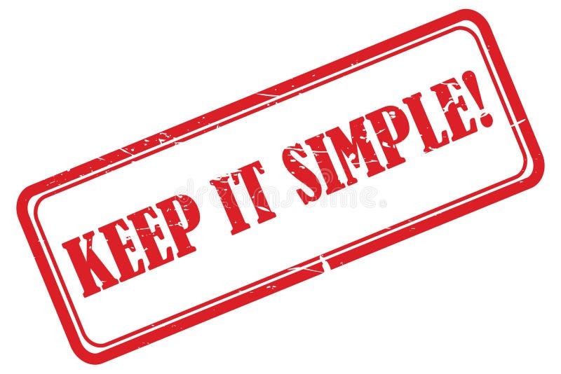 Keep it simple stock illustration. Illustration of simple - 51230907