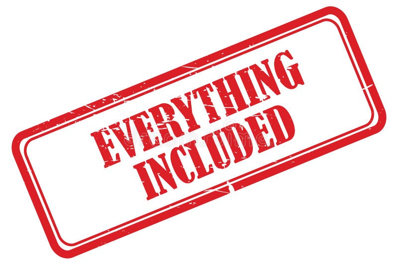 Everything Included Stamp on White Stock Illustration - Illustration of ...