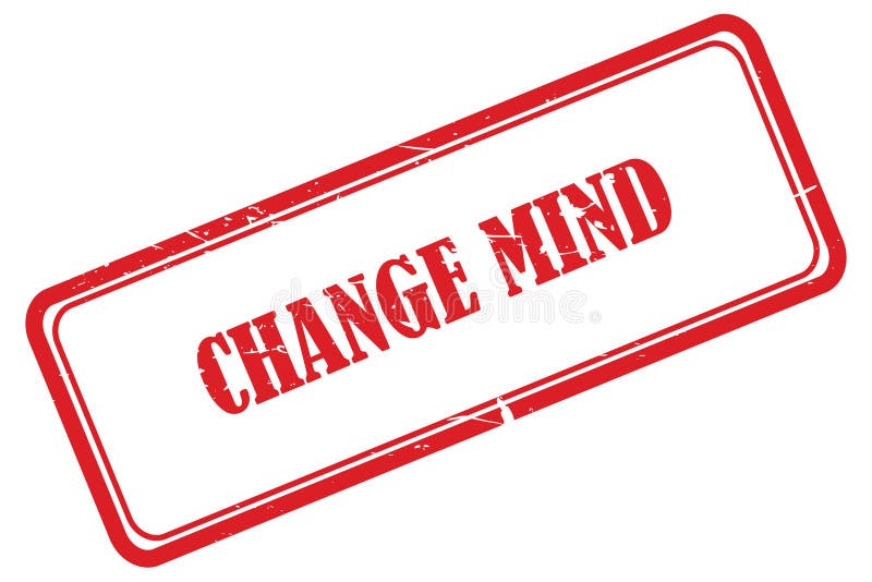 Change mind stamp on white stock illustration. Illustration of opinion ...
