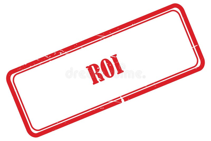 ROI stamp on white stock illustration. Illustration of improvement ...