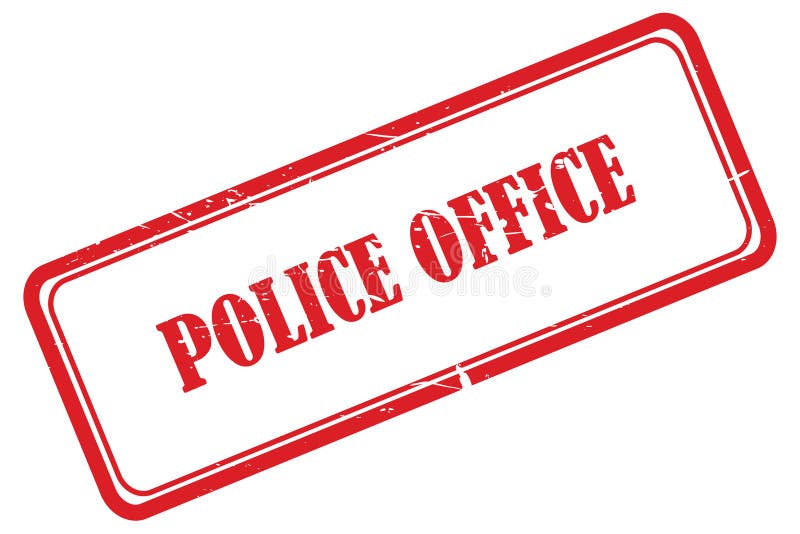 Police Office Stamp on White Stock Illustration - Illustration of ...
