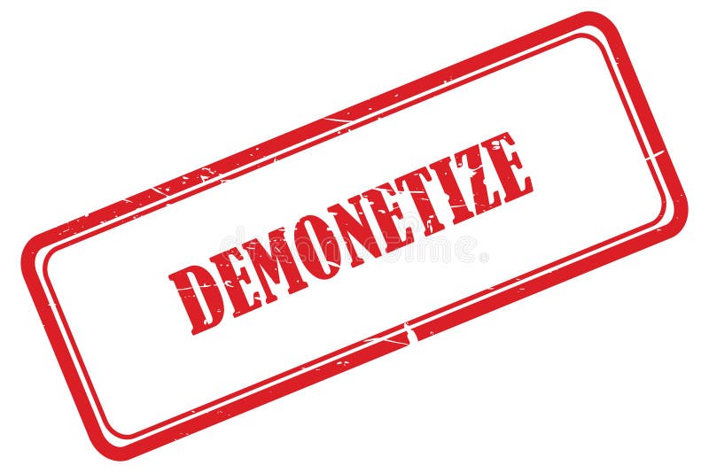 Demonetize stamp on white stock illustration. Illustration of ...