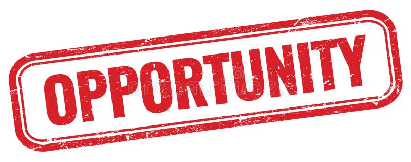 OPPORTUNITY Text on Red Grungy Stamp Stock Illustration - Illustration ...