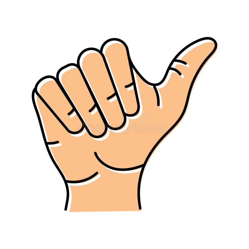 Opposable Thumb Human Evolution Color Icon Illustration Stock ...