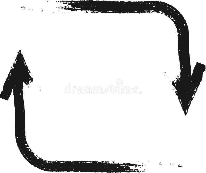 Opposing Arrows Form a Rectangle. Symbolizing an Ongoing Process ...