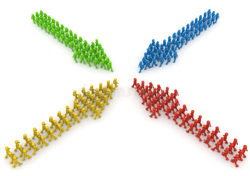 Opposing forces stock illustration. Illustration of adult - 16050501