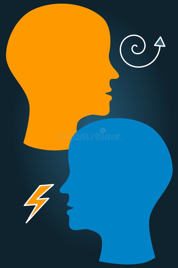 Symmetrical Human Profiles Stock Illustrations – 6 Symmetrical Human ...