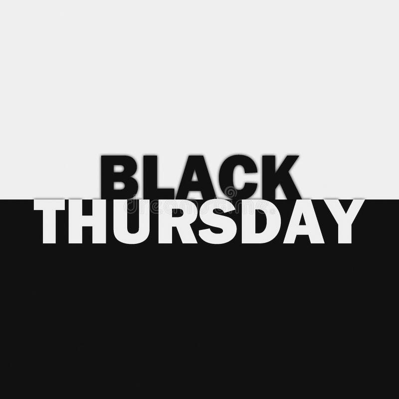 Opposing Minimalist Text Black Thursday Stock Illustration ...