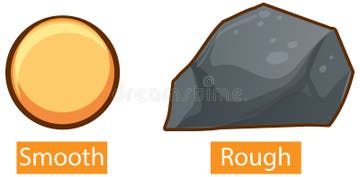 Opposite Adjectives Smooth Rough Stock Illustrations – 1 Opposite ...