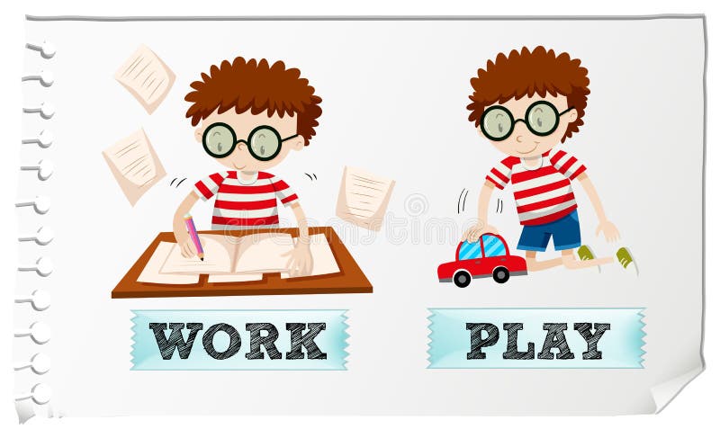 Work and Play Balance stock illustration. Illustration of word - 44794624