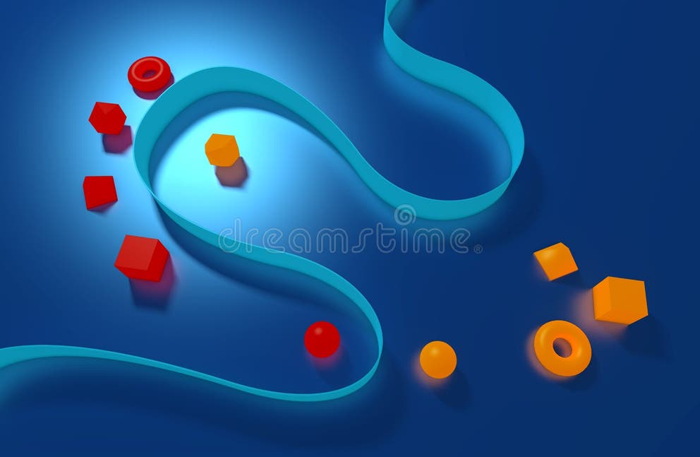 Opposite Different Geometric Shapes Representing Separation Stock ...